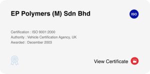 Recognition – EP MANUFACTURING BHD